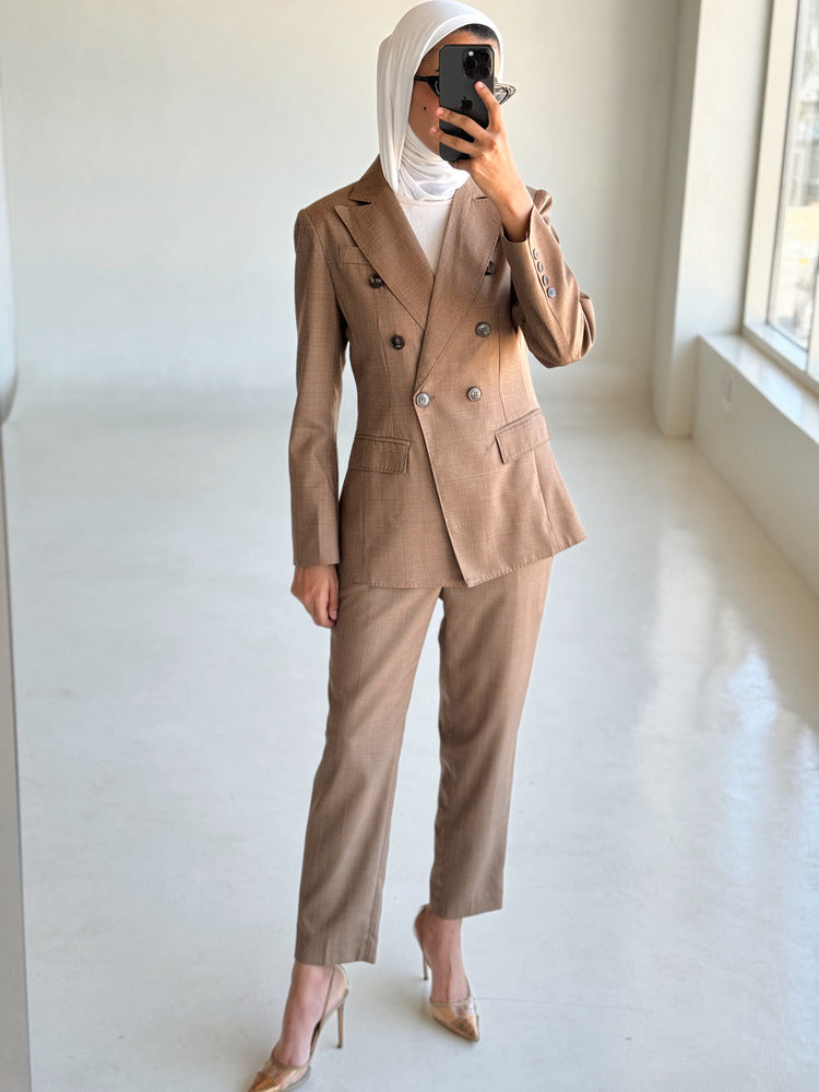 Office Lady Suits Set Women Gathered Waist – Noma Dress Bar