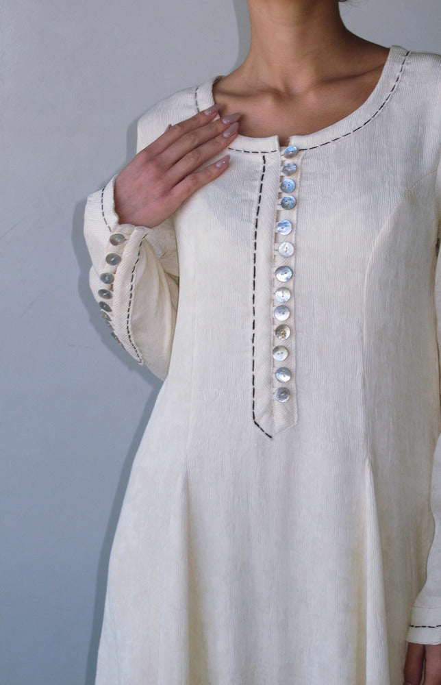 Round Neck Kaftan with Multibuttons – Noma Dress Bar