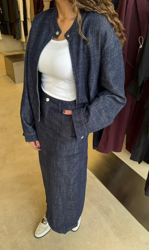 Round Neck Zippered Top Skirt Set – Noma Dress Bar